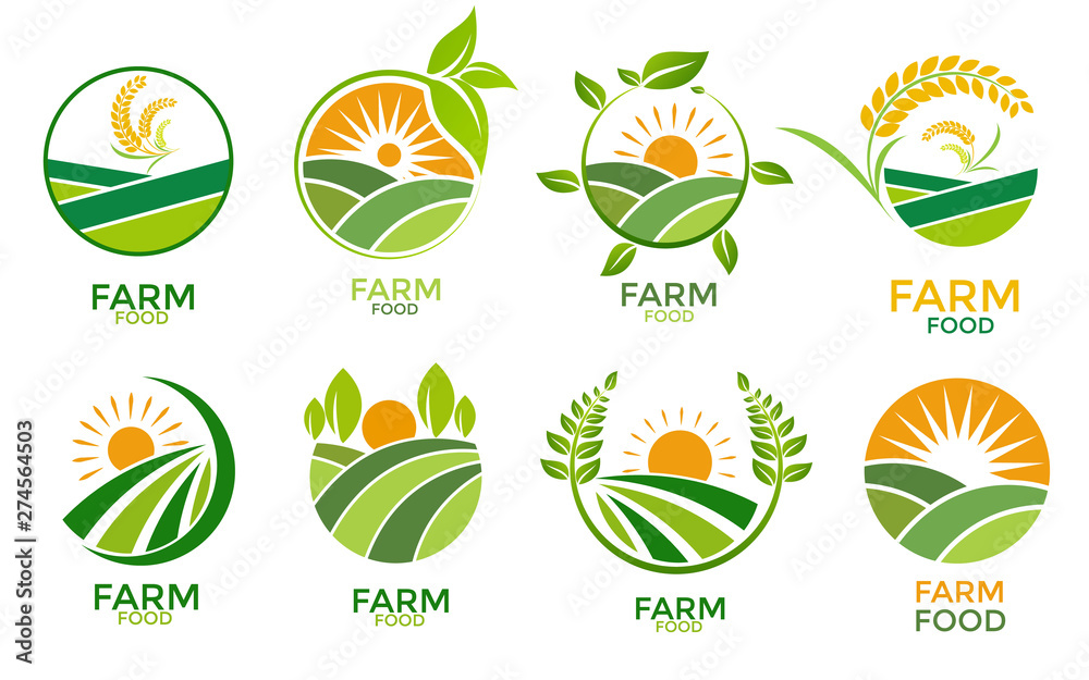 logo farm food Design icon. Stock Vector | Adobe Stock