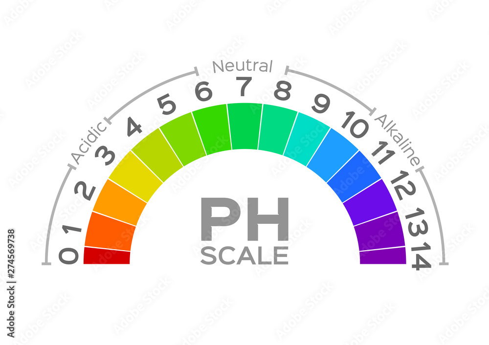 ph scale vector graphic . acid to base Stock Vector | Adobe Stock