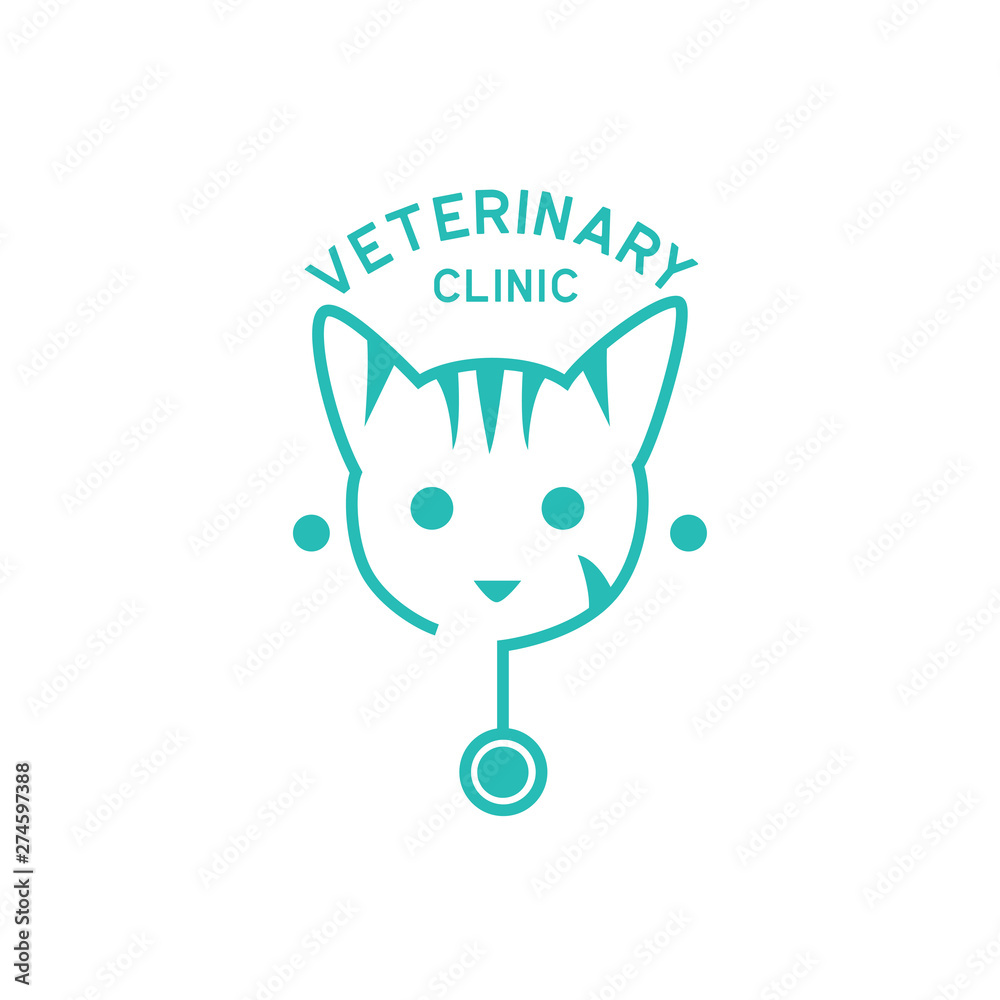 veterinary logo with text space for your slogan tagline, vector ...