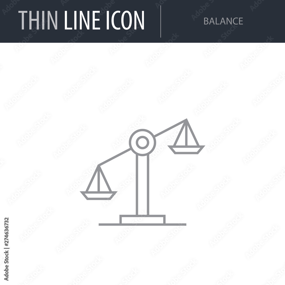 Symbol of Balance. Thin line Icon of Symbols And Metaphors. Stroke ...