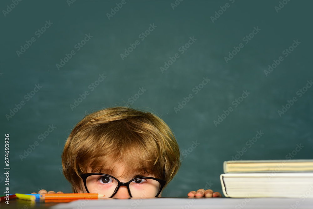 School bullying. First school day. Blackboard background. Elementary ...
