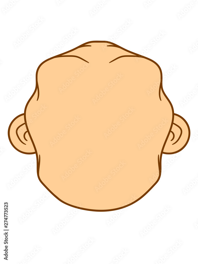 leeres gesicht kopf ohne augen mund nase comic cartoon lustig fläche ...