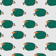Sheep Wallpaper Pattern Green Free Stock Photo - Public Domain Pictures