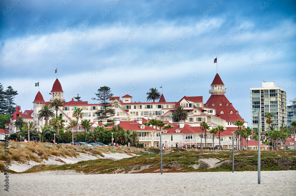 SAN DIEGO, CALIFORNIA - JULY 30, 2017: Historic Hotel del Coronado ...