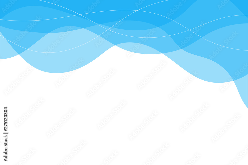 Blue water line wave on top concept abstract background vector Stock ...