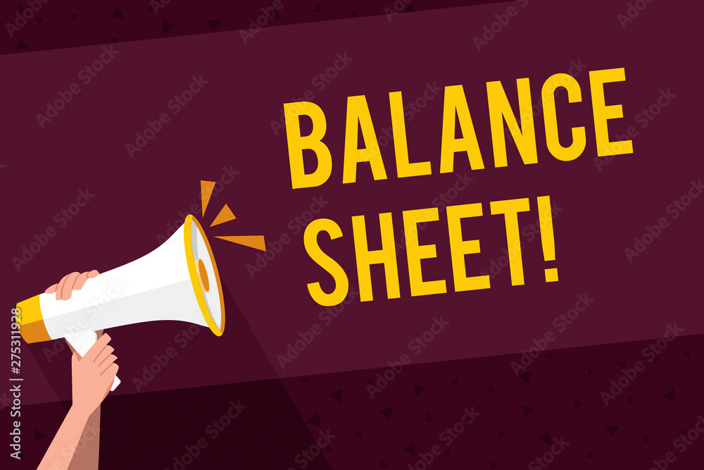 Writing note showing Balance Sheet. Business concept for financial ...