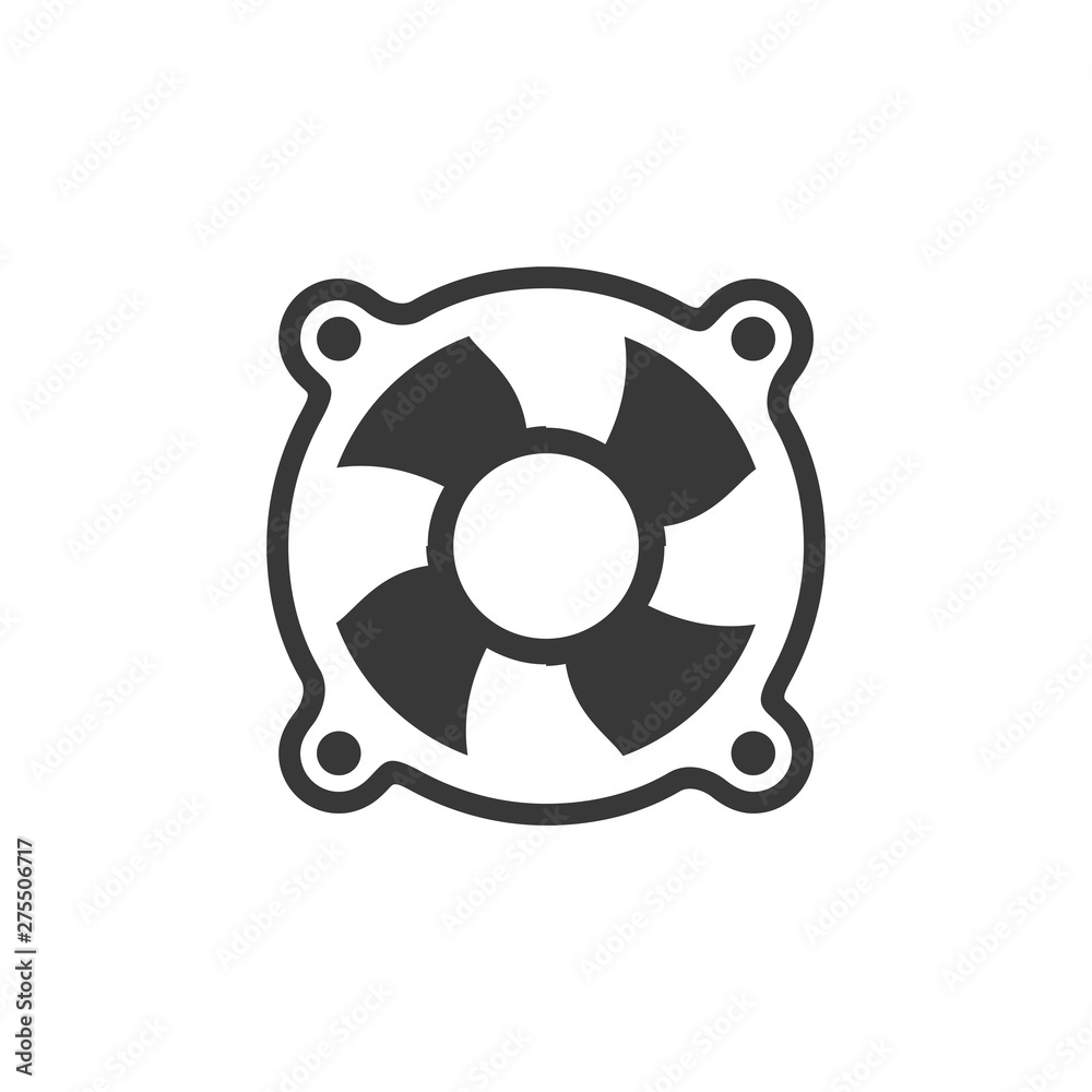 Exhaust fan icon template black color editable. Exhaust fan symbol ...