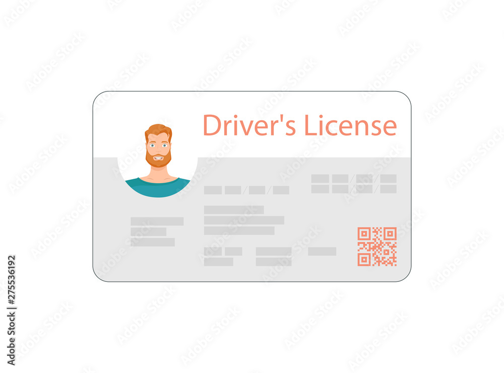Icon driver's license. Identity card. ID card, identification card ...