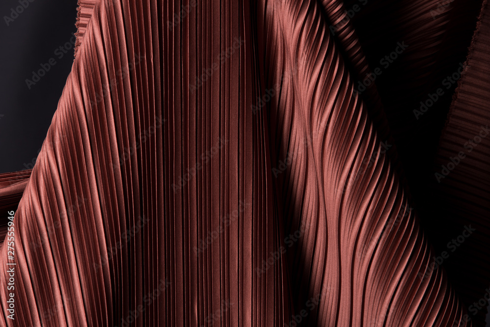 Foto de Stock Pleat Fabric in long line drape with shadow, pleated ...