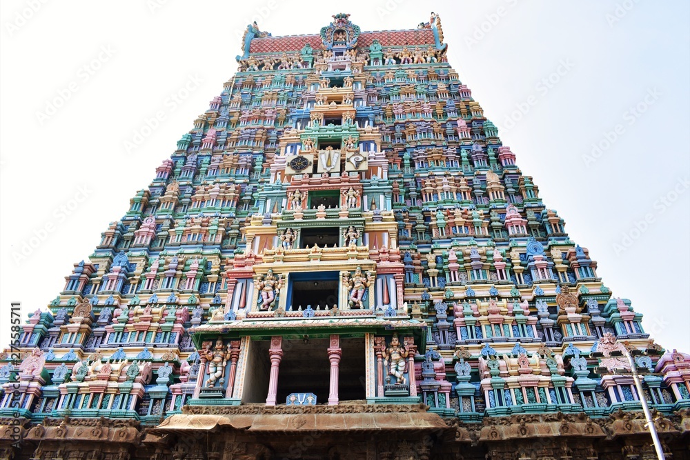 Andal Temple of Srivilliputhur, Tamil Nadu, India- The emblem of Tamil ...