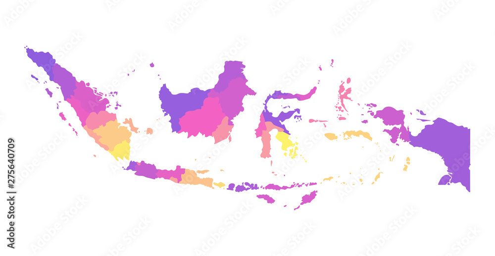 Vector isolated illustration of simplified administrative map of ...