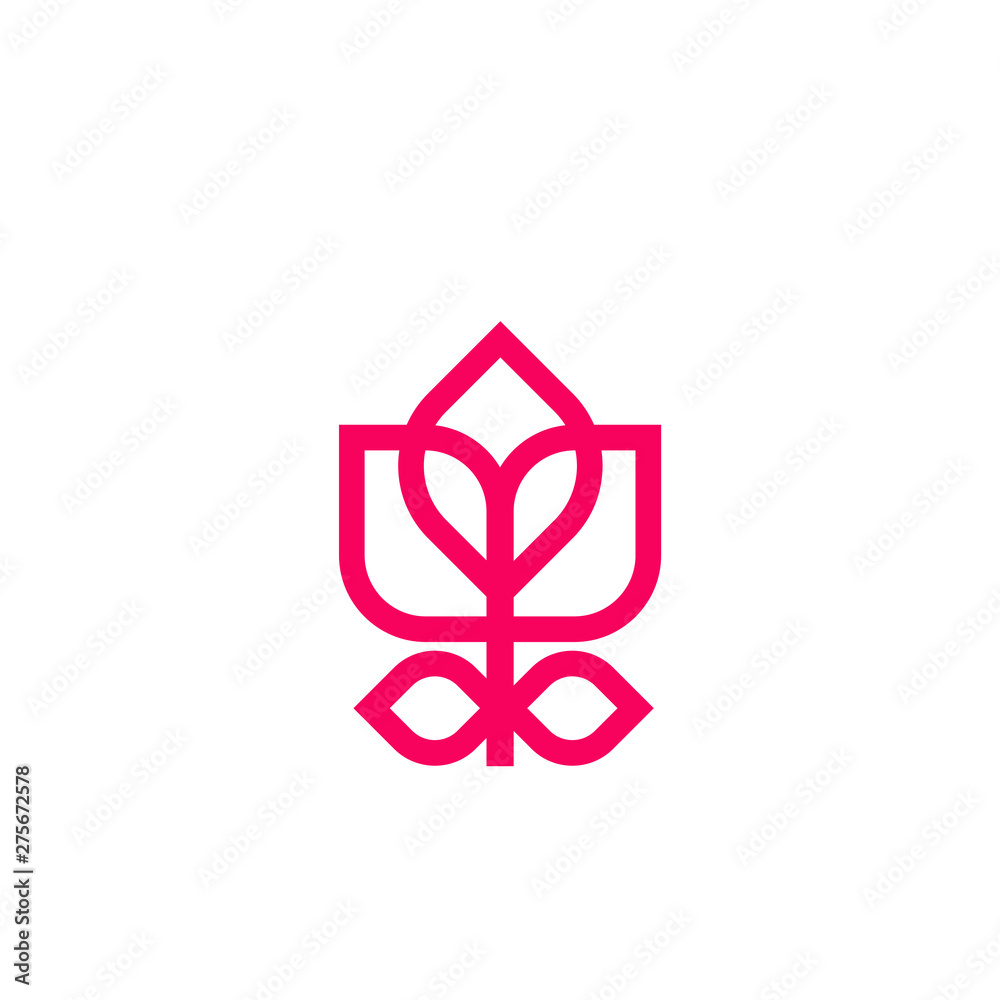 logo tulip vector for inspiration Stock Vector | Adobe Stock