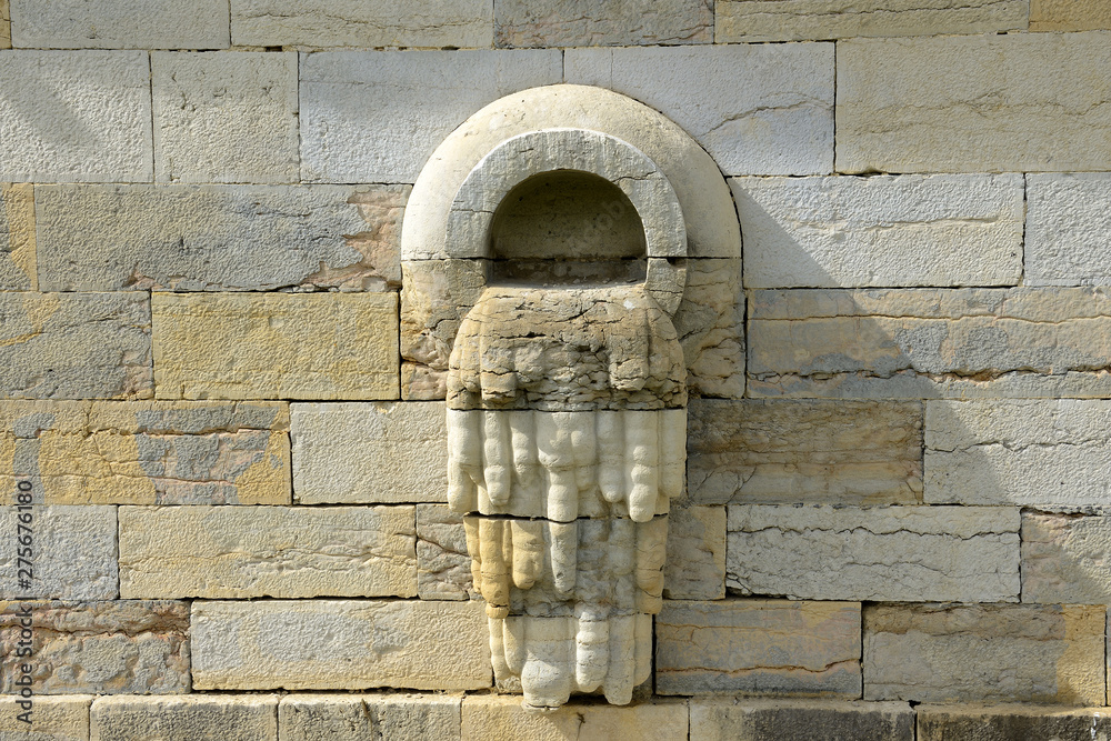 Sculpture haut relief - Saline royale in Arc et Senans. It evokes the ...