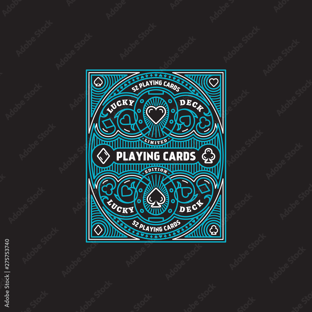 Playing cards label Stock Vector | Adobe Stock