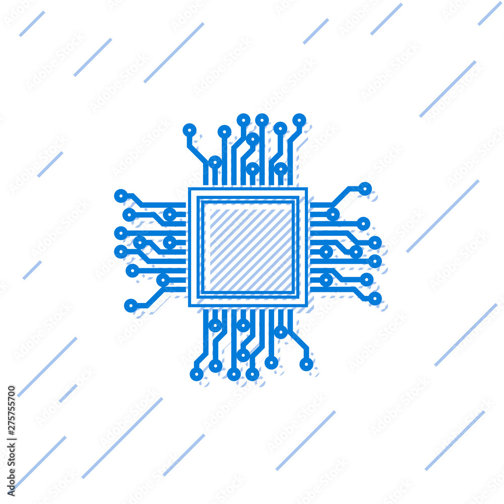 processor icon vector