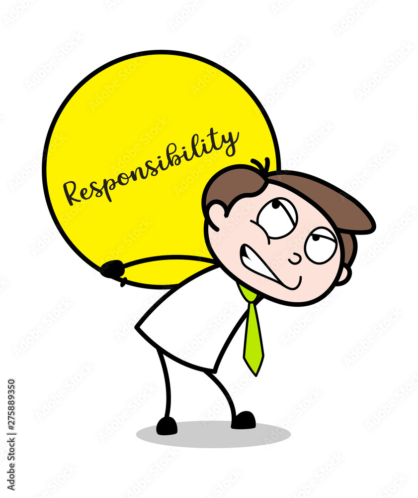 Vector de Stock Carrying Responsibility - Office Businessman Employee ...
