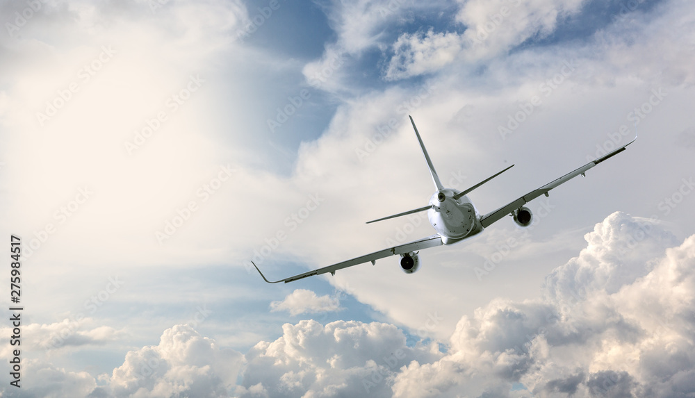 plane flying away Stock Photo | Adobe Stock