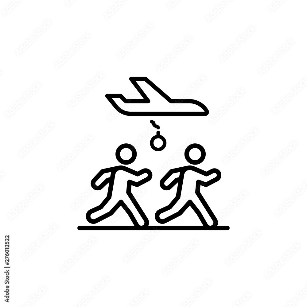 running migration outline icon. element of migration illustration icon ...