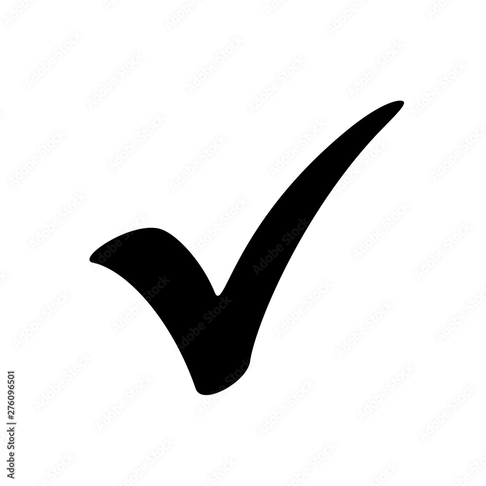 Vector check mark sign isolated on white. Checkmark symbol. Icon ...