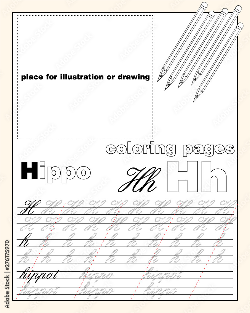 design_8_the page layout of the English alphabet to teach writing upper ...