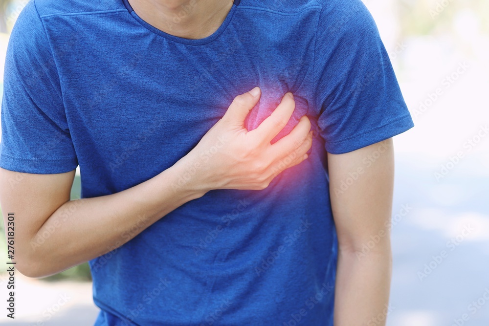 The concept of male patients with heart attack, heart failure, heart ...