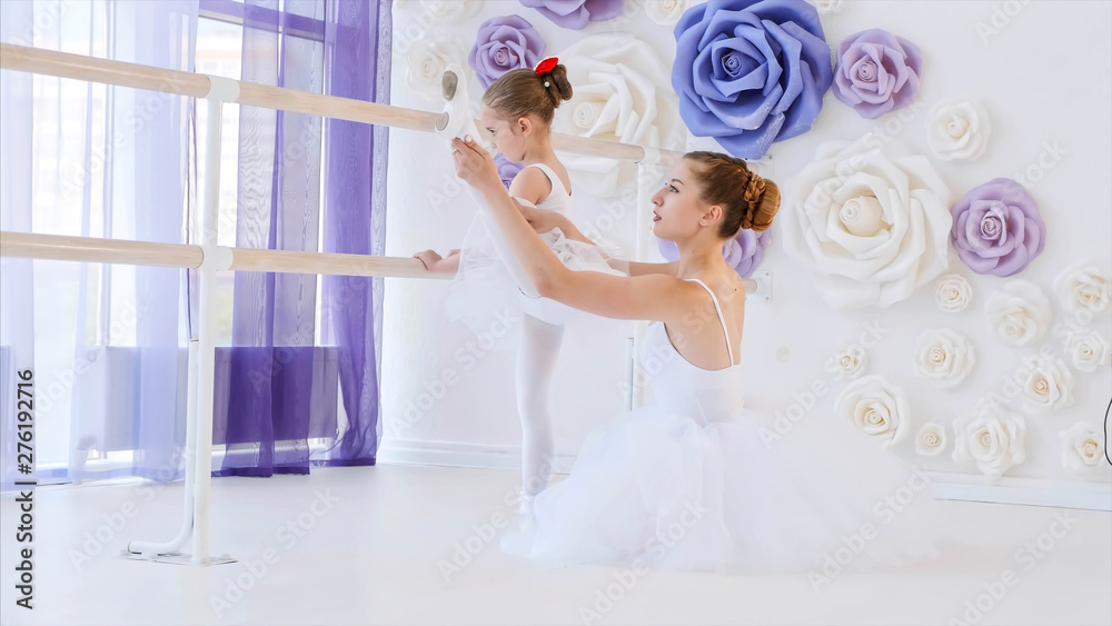 Personal ballet lesson for little girl. Professional teacher is ...