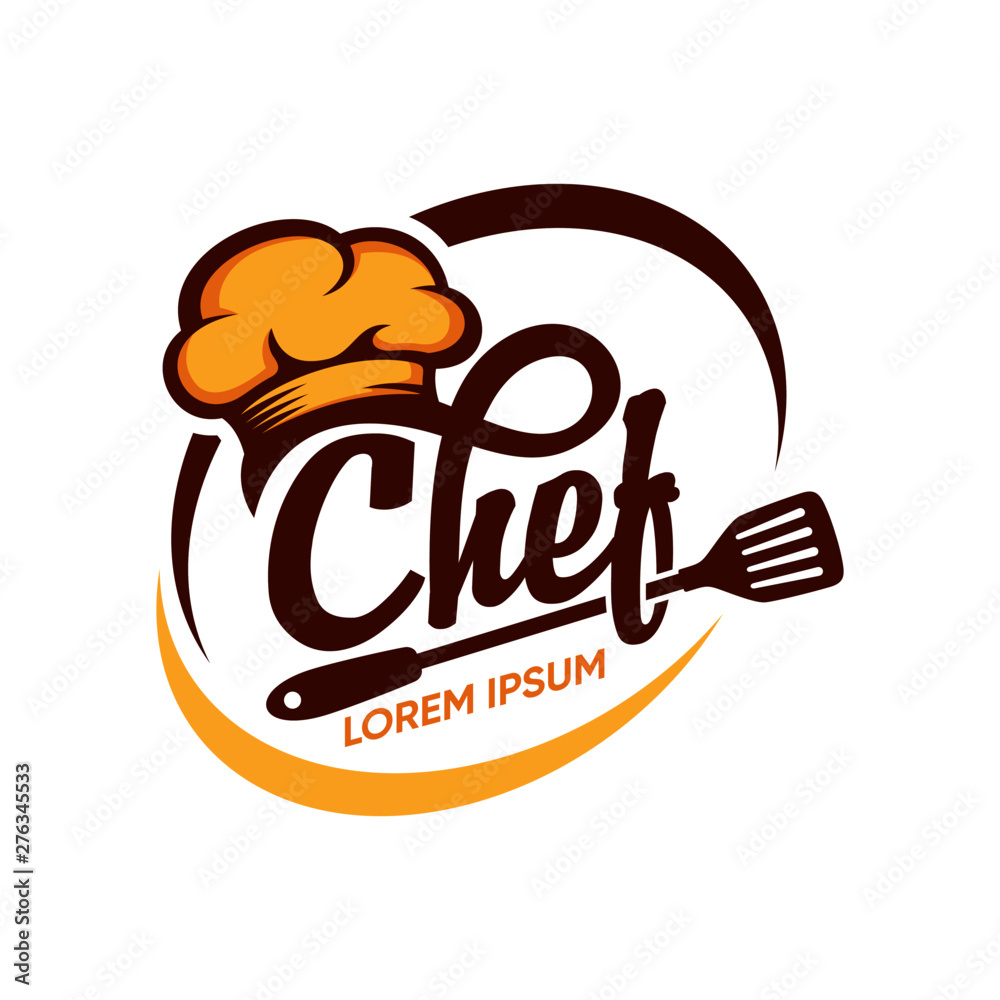Kitchen Chef Logo Design Stock Vector | Adobe Stock