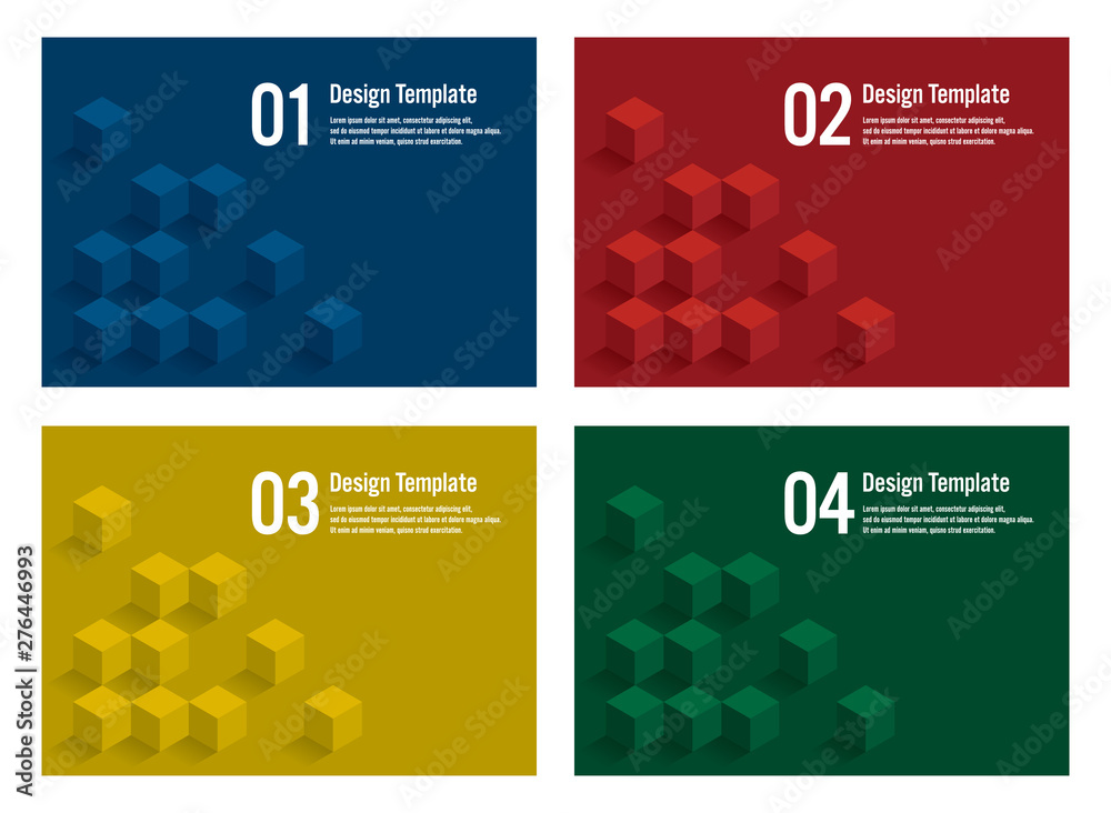Design Template 4 color vector set Stock Vector | Adobe Stock
