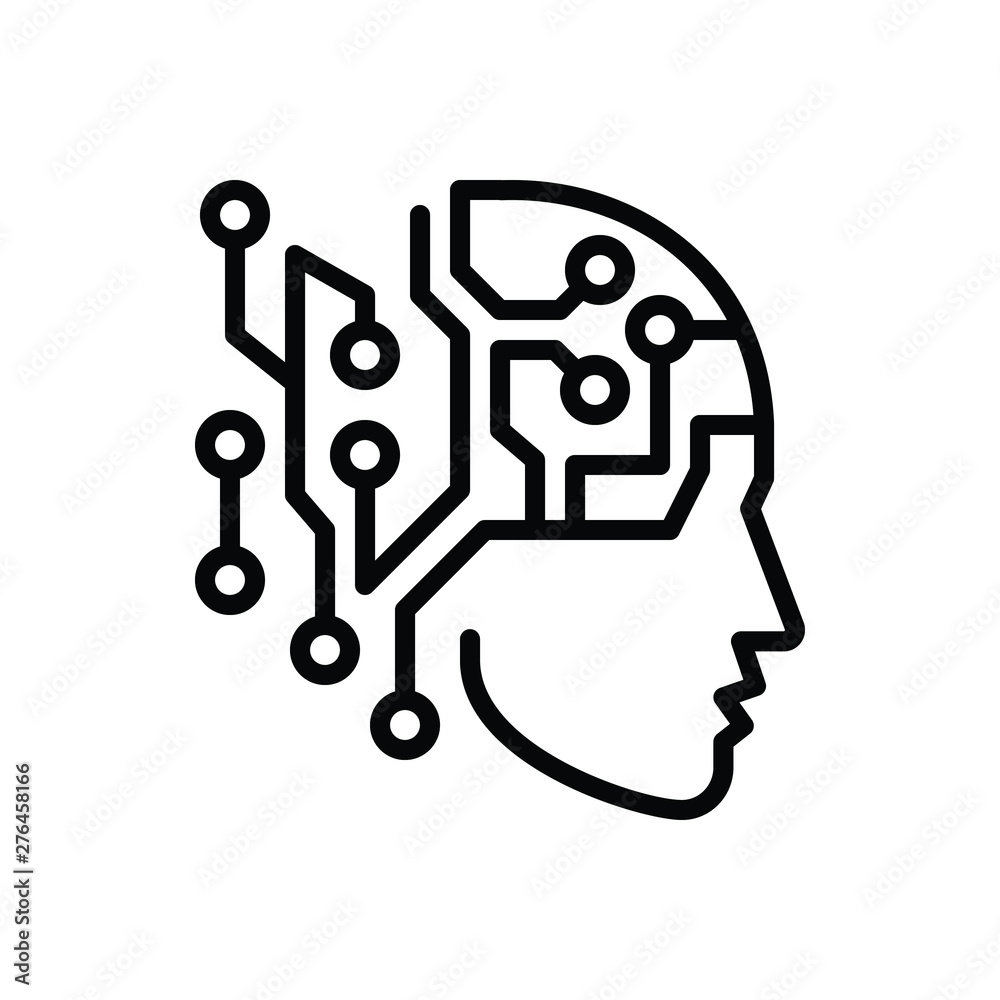 Black line icon for artificial intelligence Stock Vector | Adobe Stock Black line icon for artificial intelligence Stock Vector | Adobe Stock