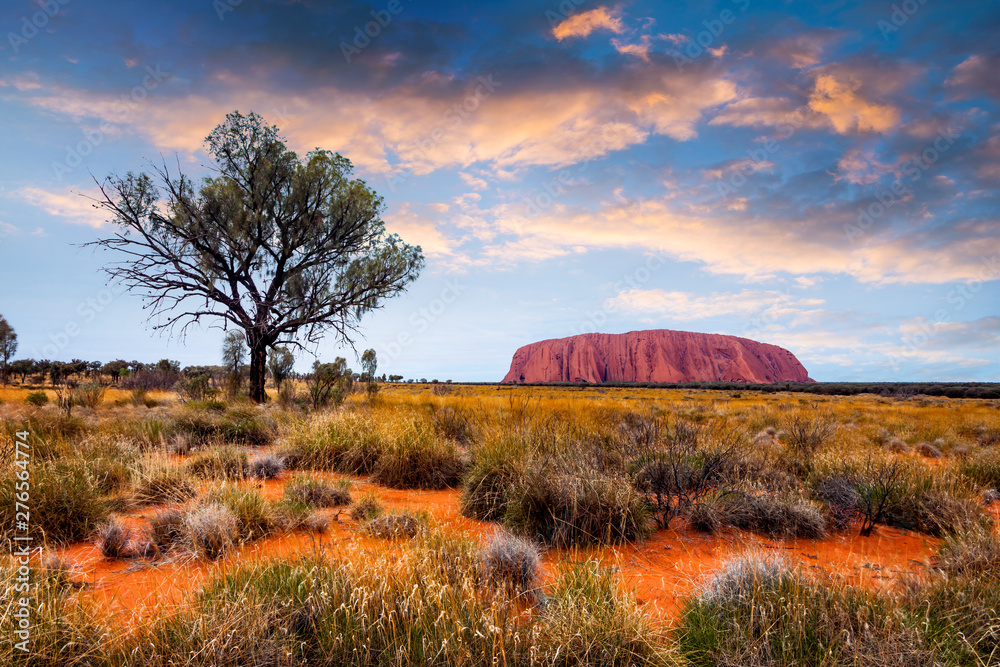 Uluru (Ayer's Rock) in Uluru-Kata Tjuta National Park is a massive ...