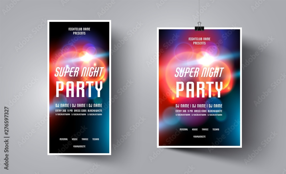 Party flyer,poster template.Abstract background design banner for music ...