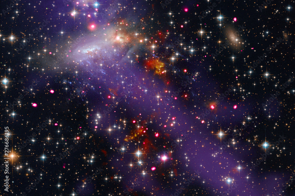 Star field in space a nebulae and a gas congestion. The elements of ...