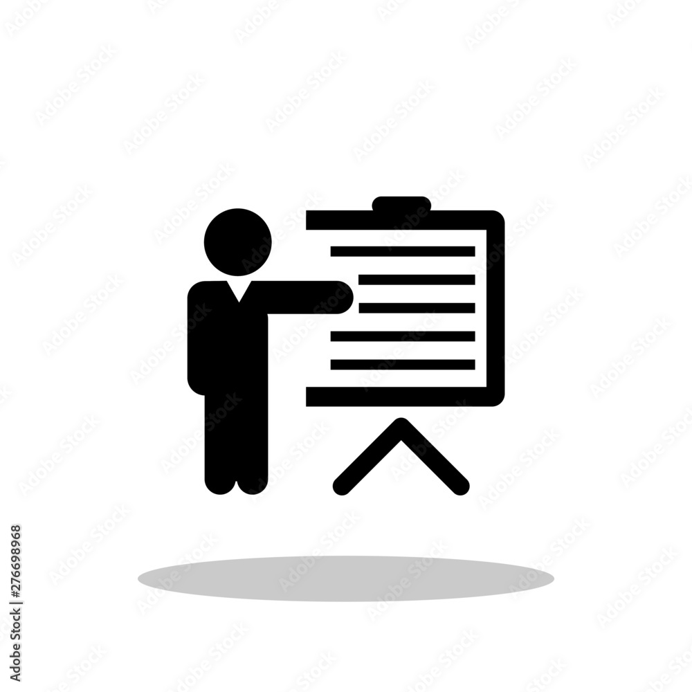 Training icon in flat style. Training symbol for your web site design ...