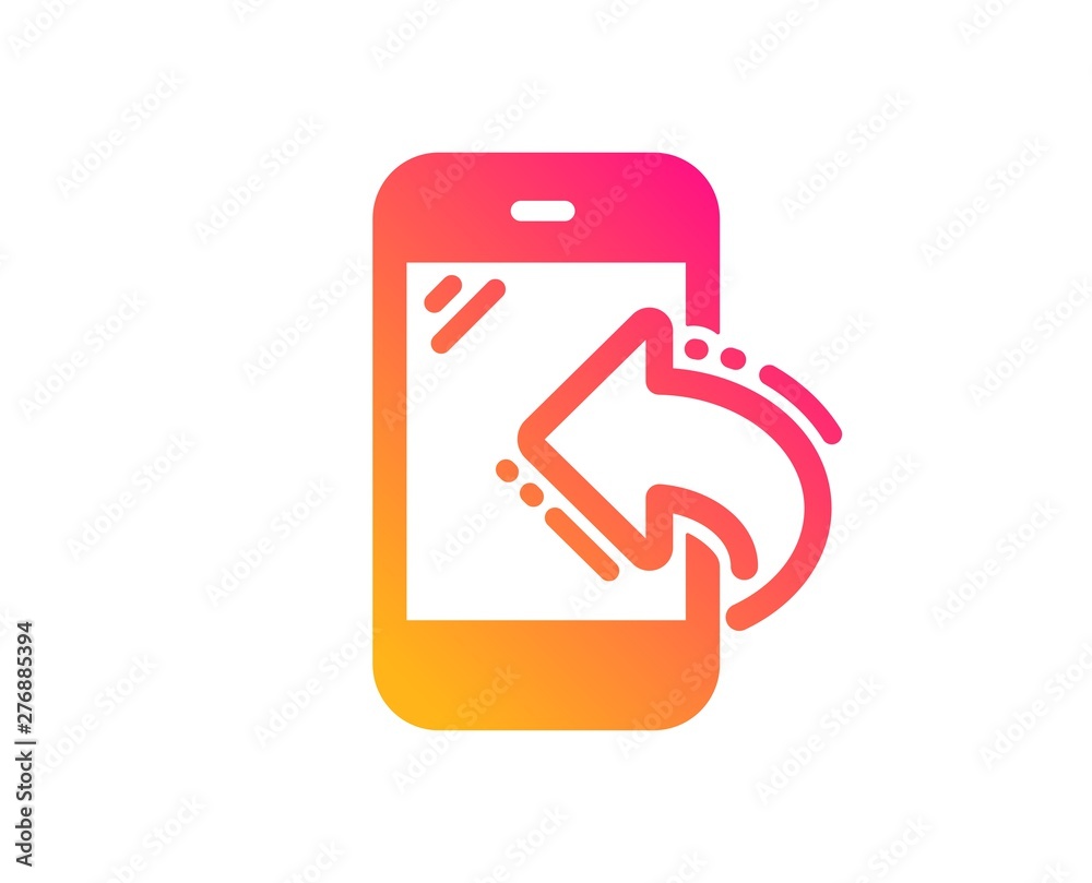 Call center service icon. Incoming phone call sign. Feedback symbol ...