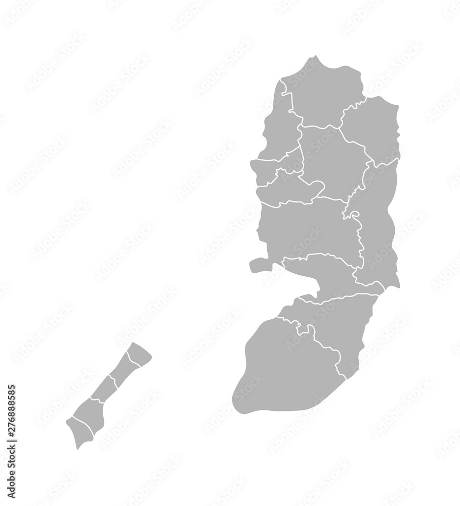 Vector isolated illustration of simplified administrative map of ...