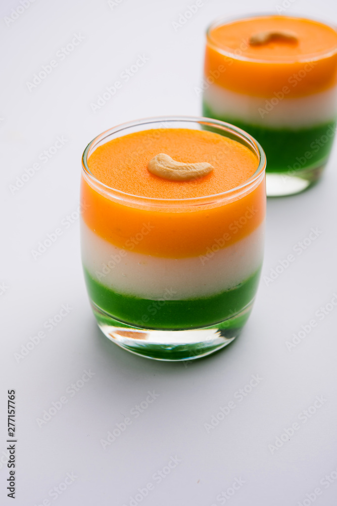 Tiranga / Tricolour sweet food made using indian flag colours and ...
