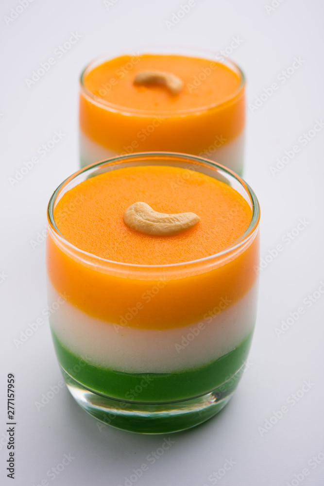 Tiranga / Tricolour sweet food made using indian flag colours and ...