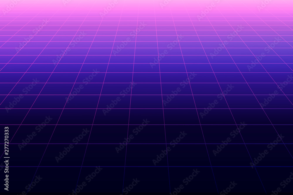 Future retro line background of the 80s. Vector futuristic synth retro ...
