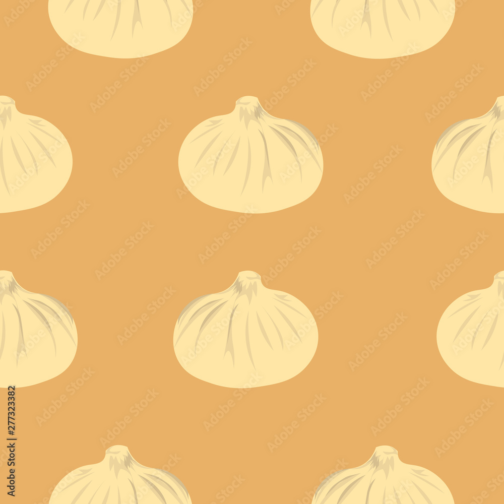 Pattern dumplings on a brown background. Cozy kitchen. Design of the ...