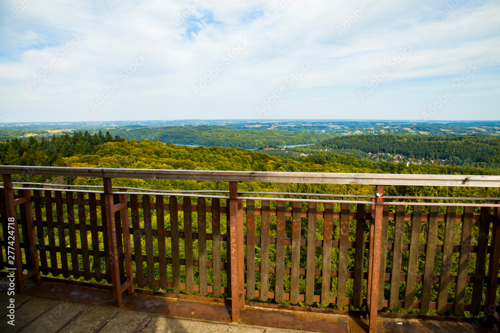 Wieżyca wieża widokowa kaszubski park krajobrazowy kaszuby widok las ...
