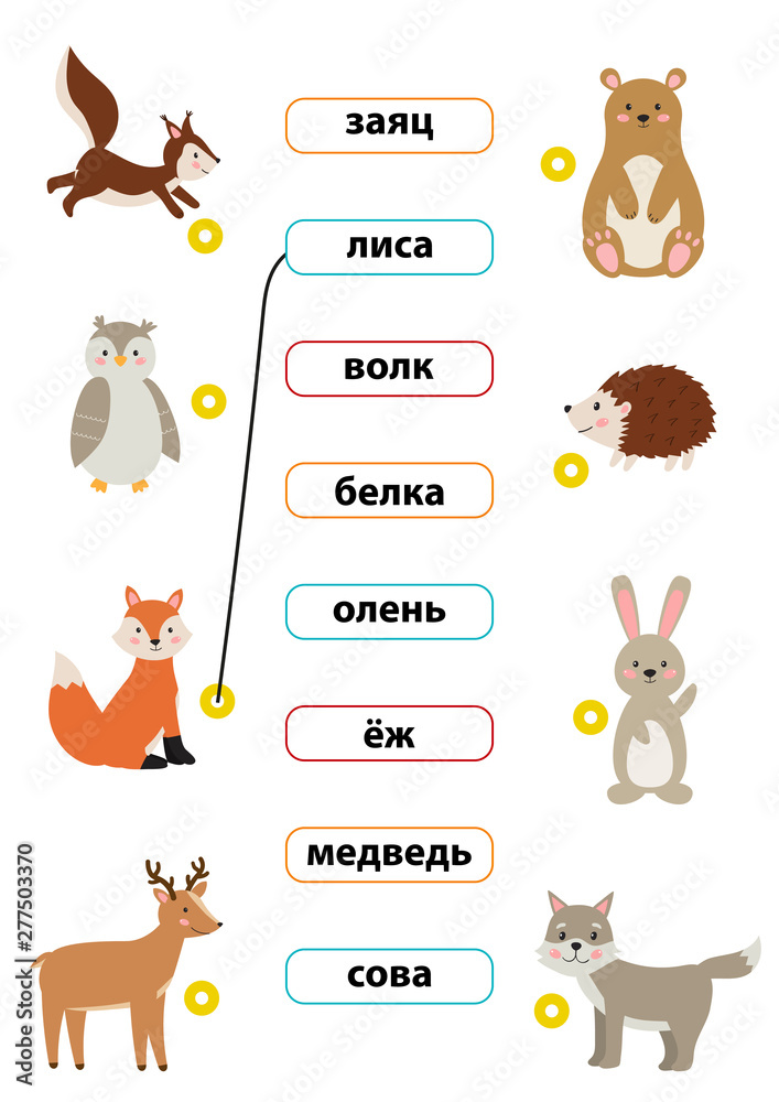 Learn Russian words. Match words with the correct pictures. For ...