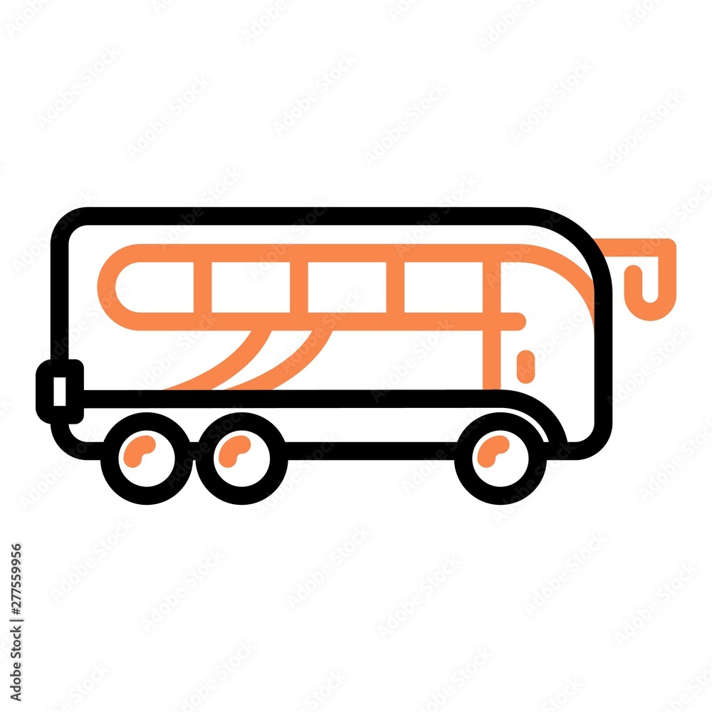 City bus icon. Outline city bus vector icon for web design isolated on ...