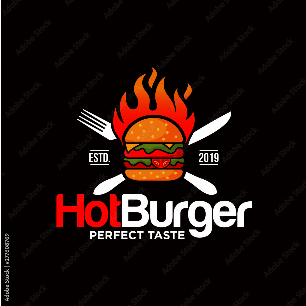 Burger Logo Vectors Stock Vector | Adobe Stock