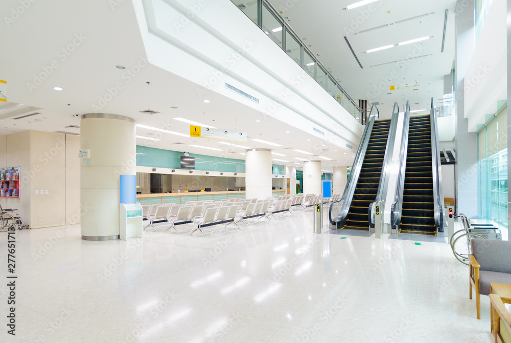 Interior of luxury hospital hall Stock Photo | Adobe Stock