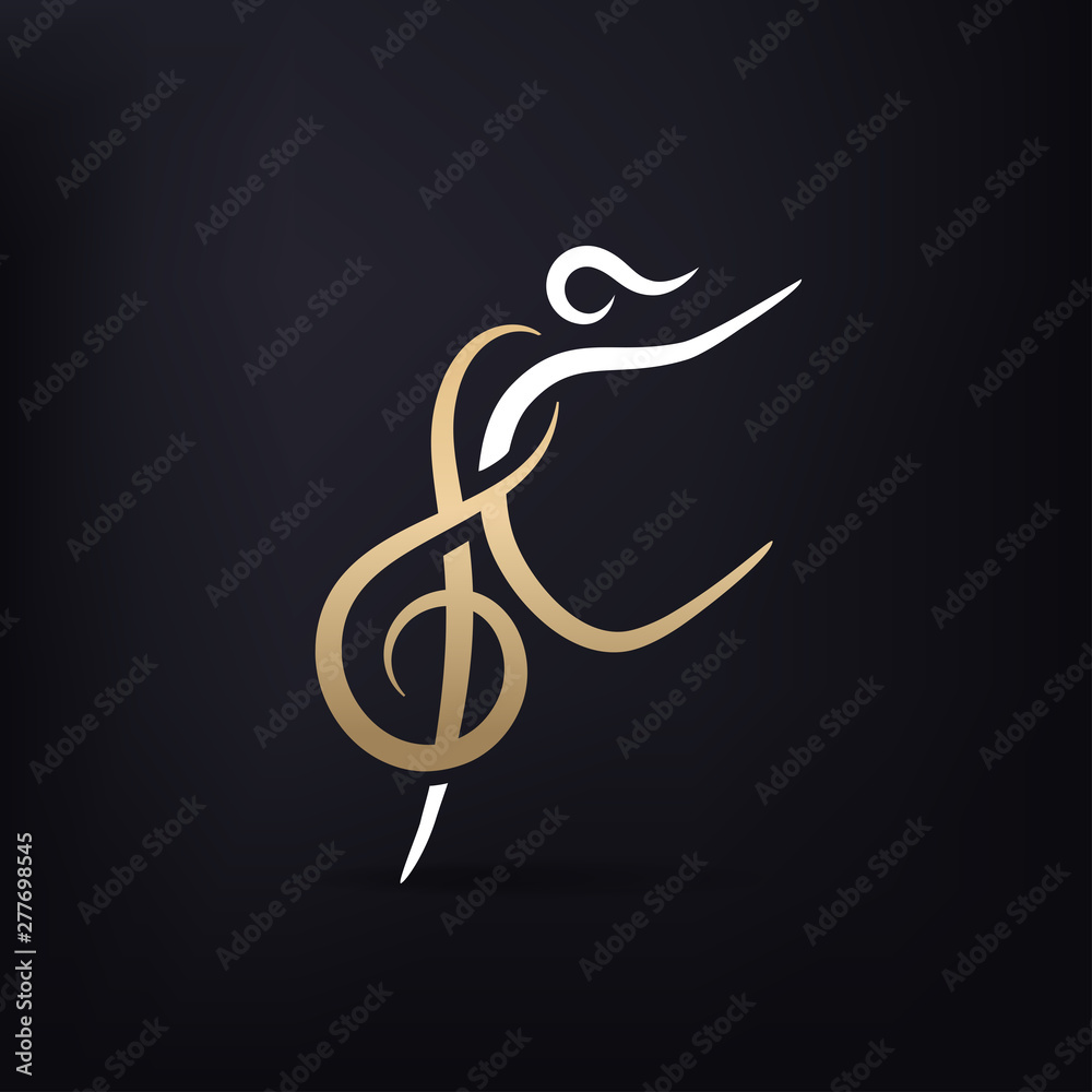 Artistic dance logo design. Vector image. Stock Vector | Adobe Stock