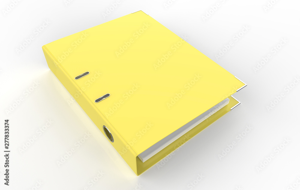Blank ring binder folder design mockup. Self-binder mock up with stack ...