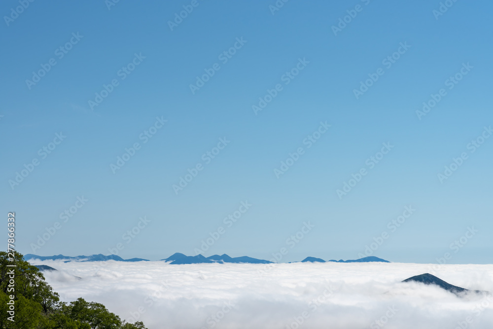 Panorama view from Unkai Terrace in summer time sunny day. Take the ...
