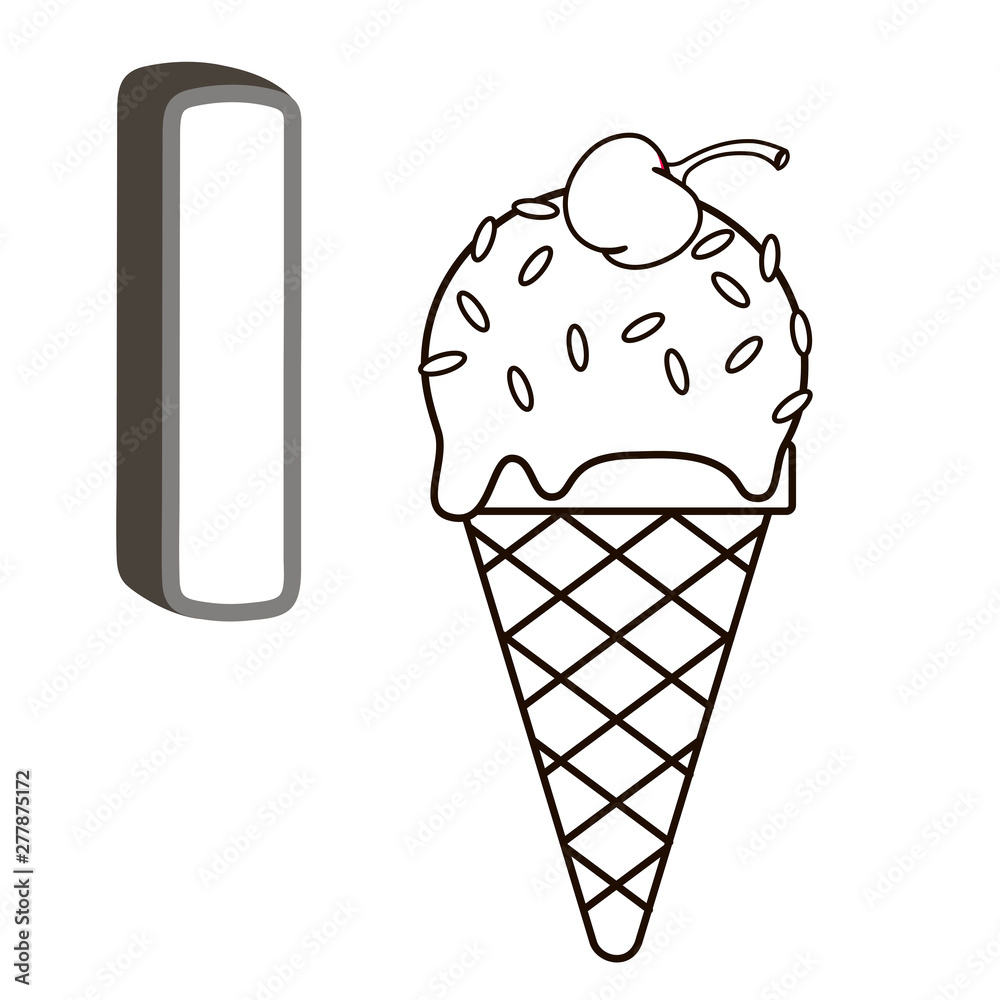 coloring book alphabet with capital letters of the English and cute ...