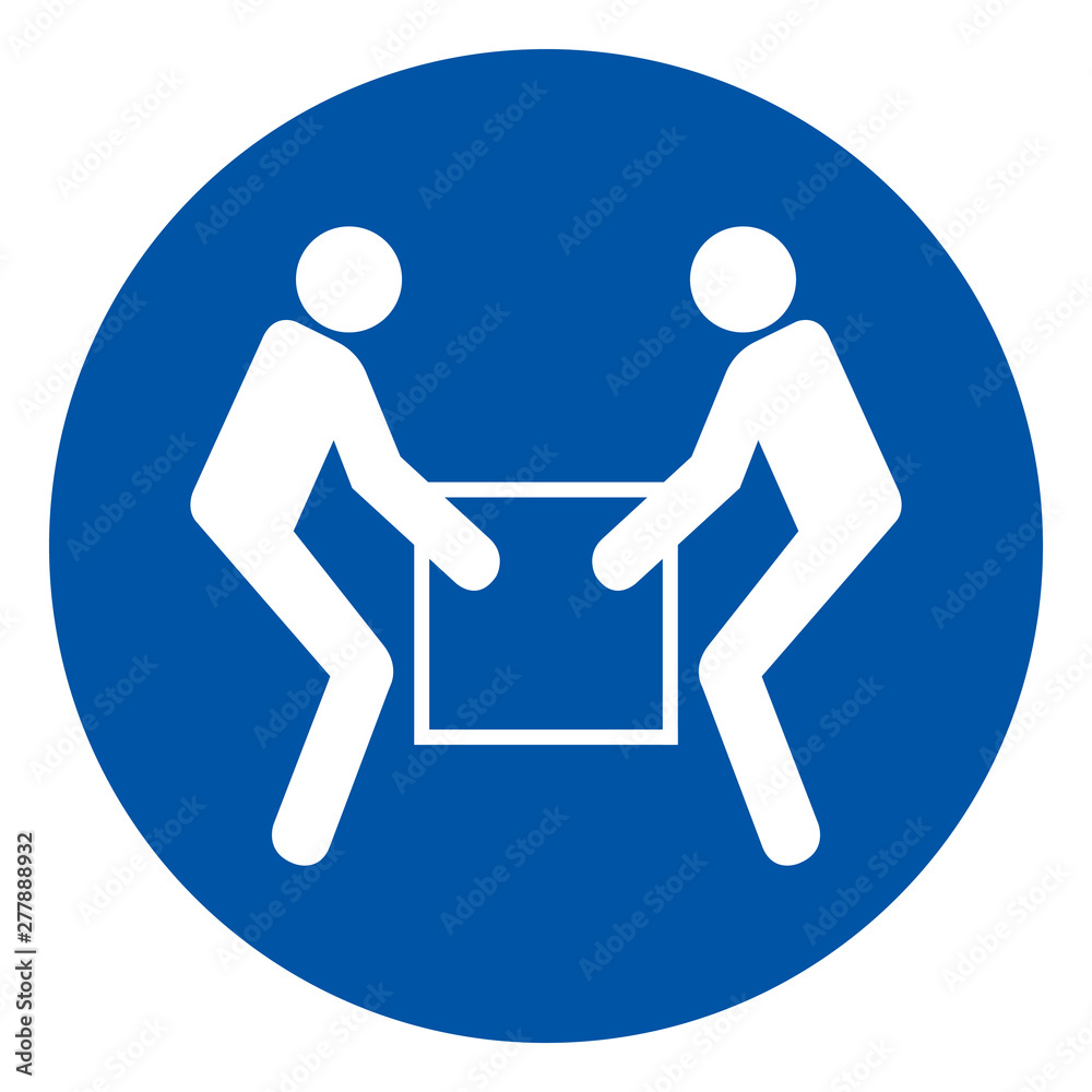 Use Two Person Lift Symbol Sign,Vector Illustration, Isolated On White ...
