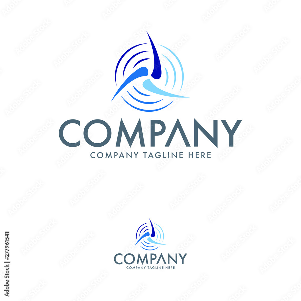 Propeller, Fan Logo Design Template Stock Vector | Adobe Stock